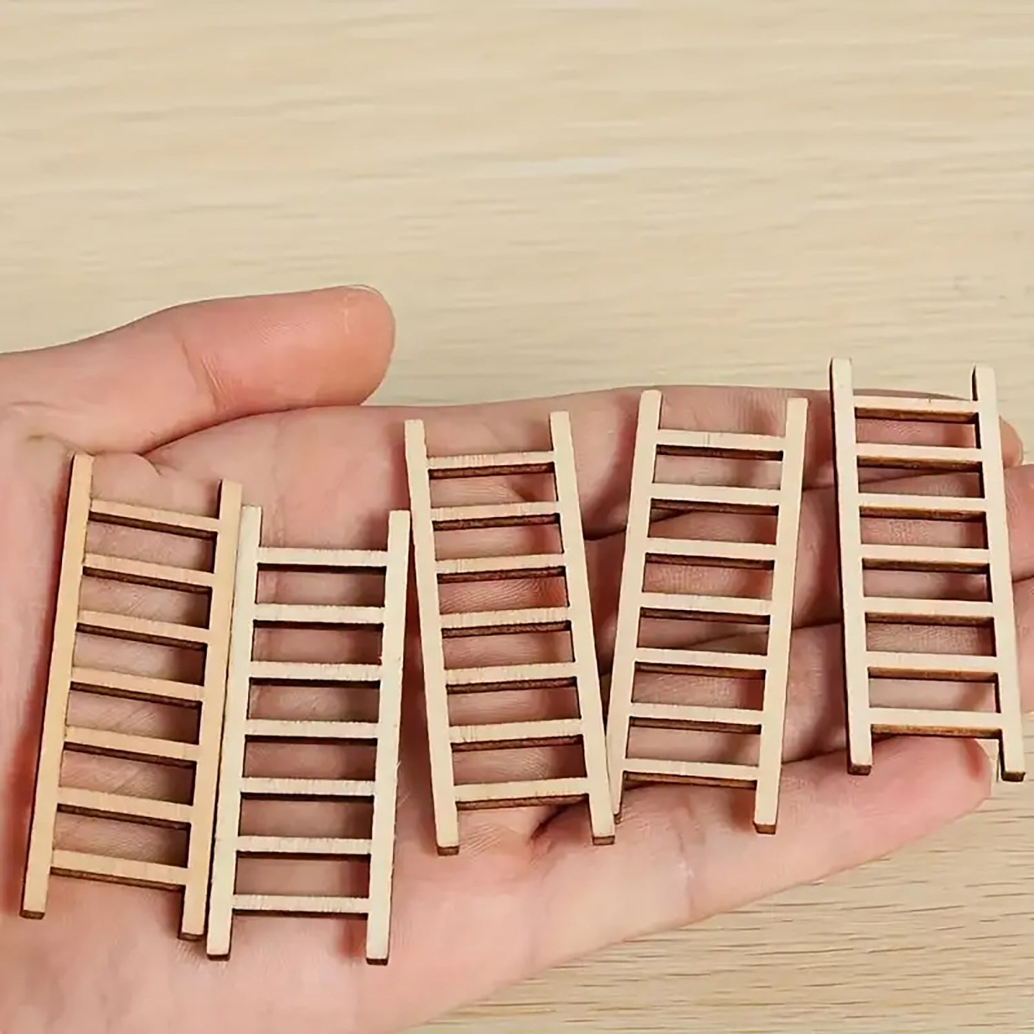 Buy Pack of 10 Mini Wooden Ladders for Fairy Gardens, DIY Crafts on Cliths