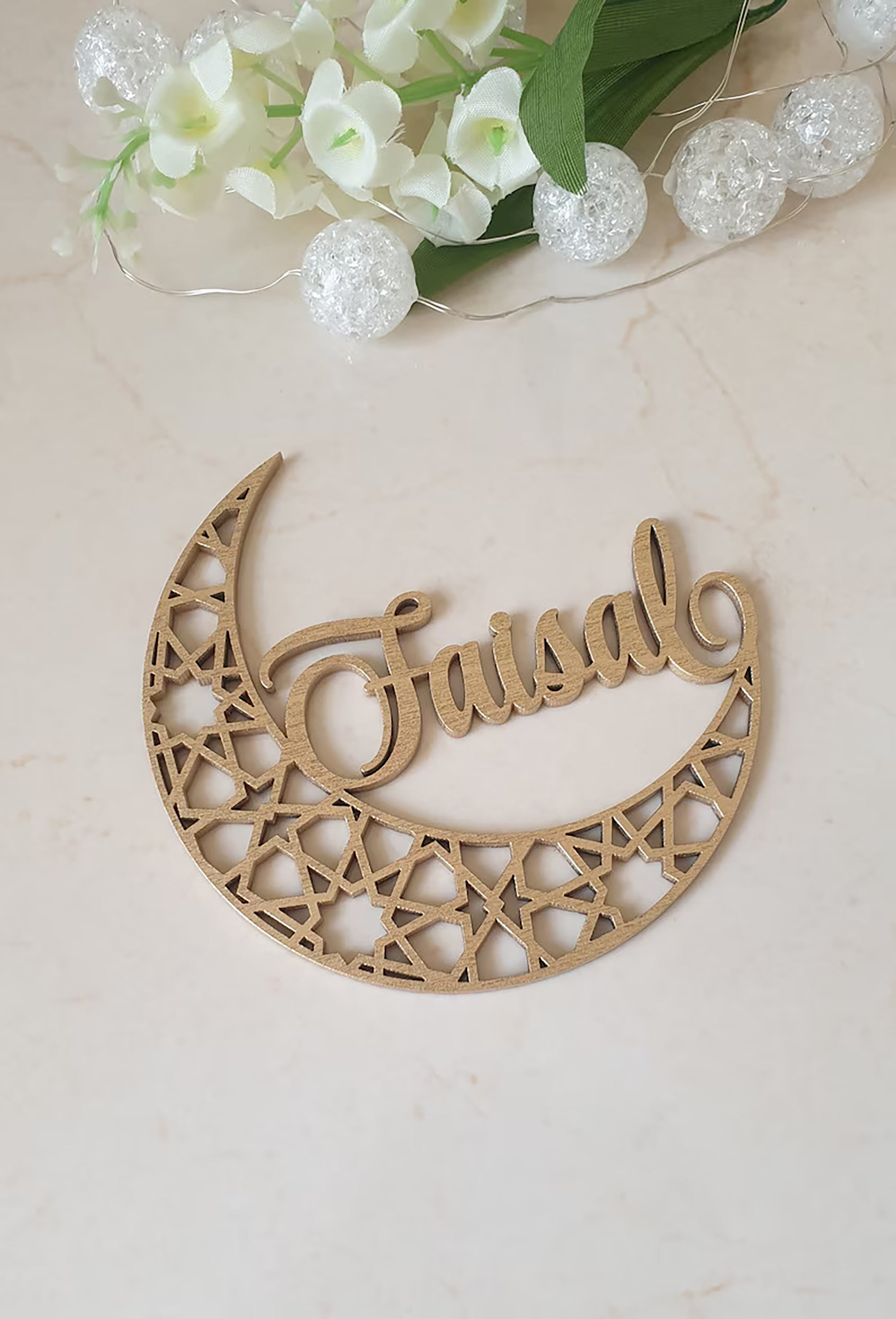 Buy Moon Shape Pine Wood for DIY Art & Craft – Eid Ramadan On Cliths