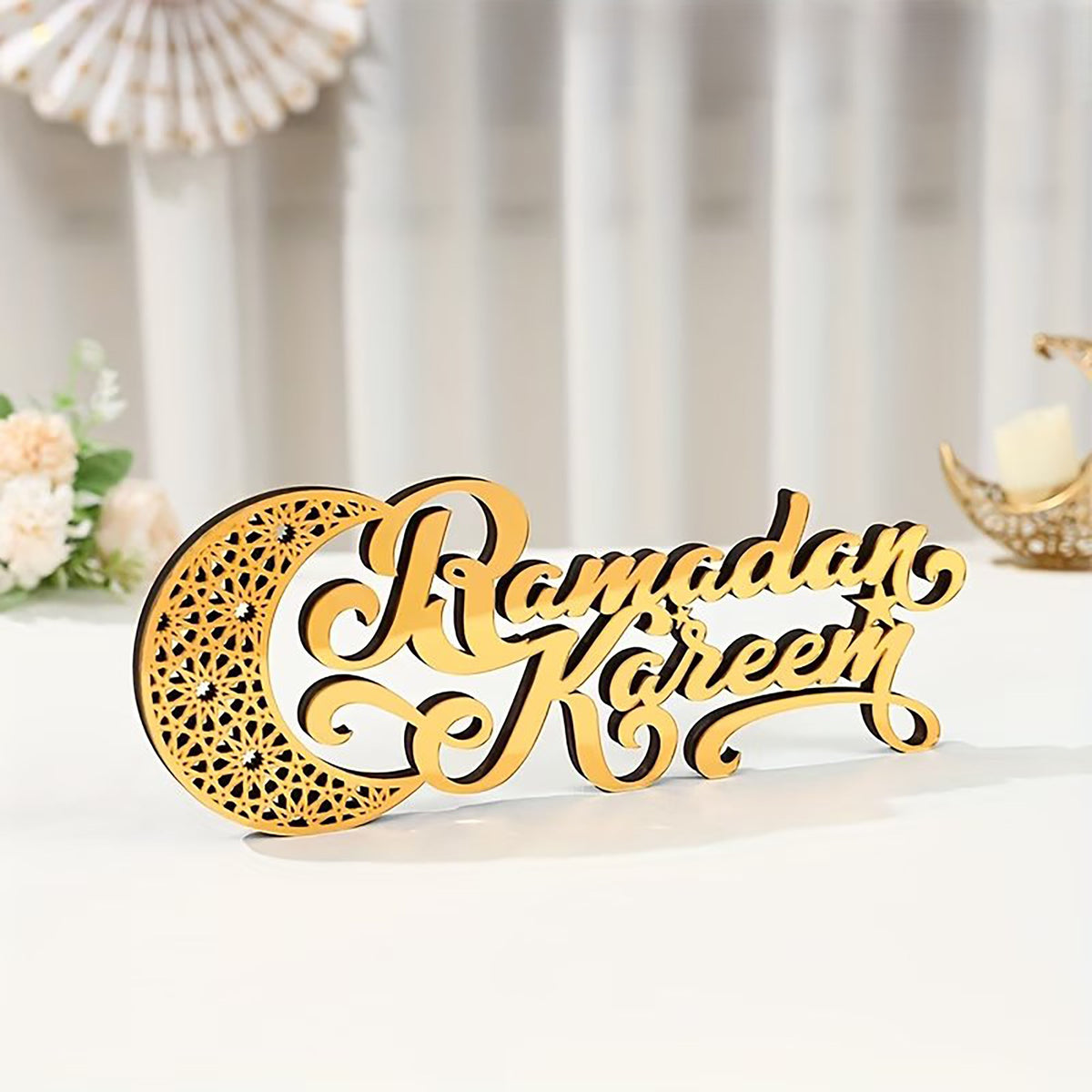 Buy 2D Flat Letter Shape Pine Wood DIY Art & Craft Base for Ramadan ...