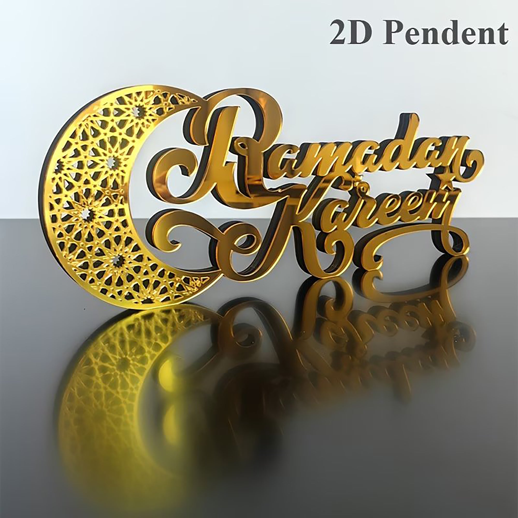 Buy 2D Flat Letter Shape Pine Wood DIY Art & Craft Base for Ramadan ...