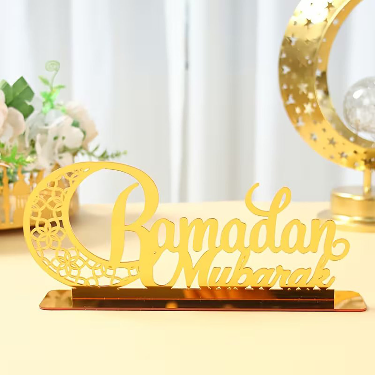 Buy Tabletop Pine Wood DIY Art & Craft Base Sign for Ramadan Mubarak On ...