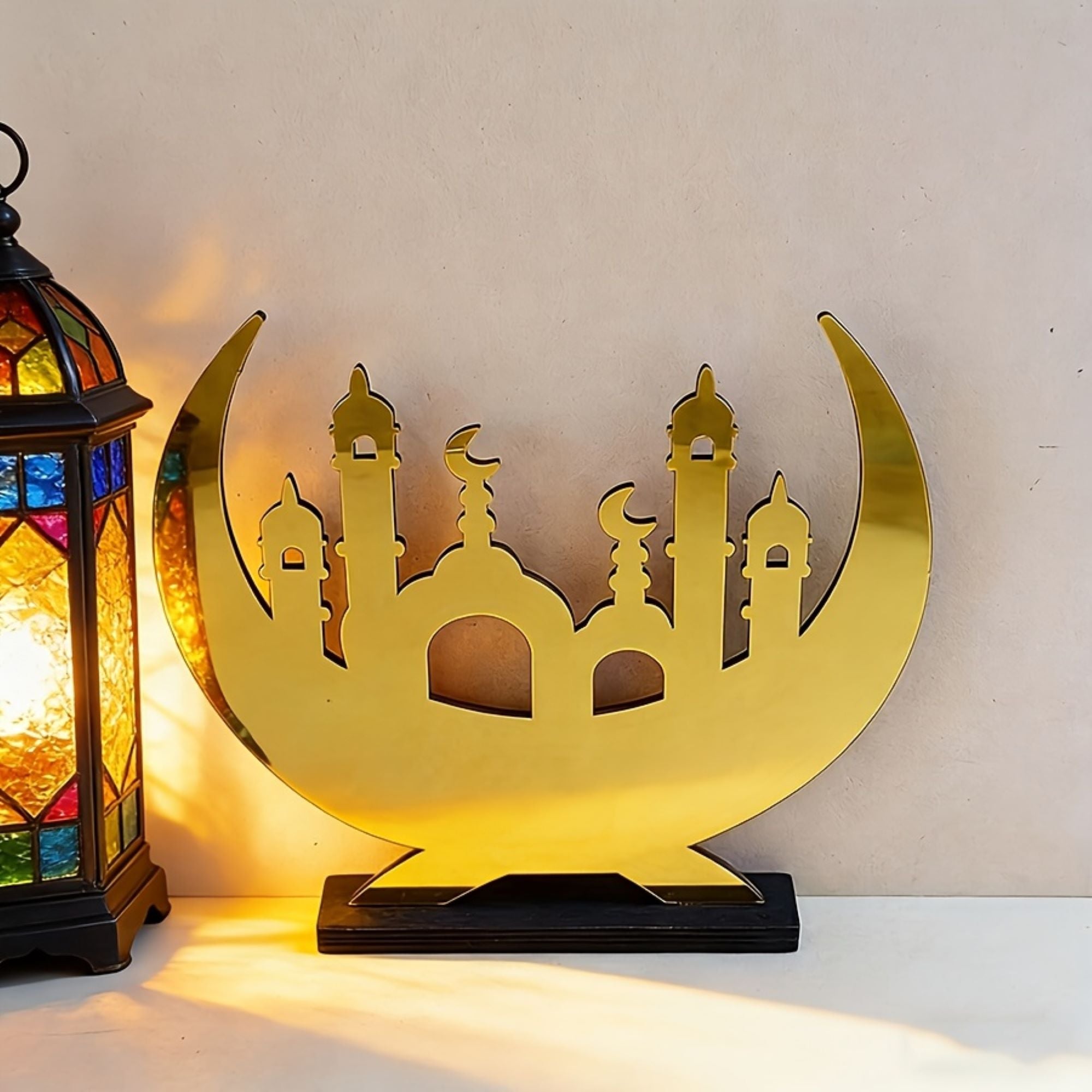 Buy Ramadan & Eid Table Decor Islamic Moon Art Acrylic Home On Cliths