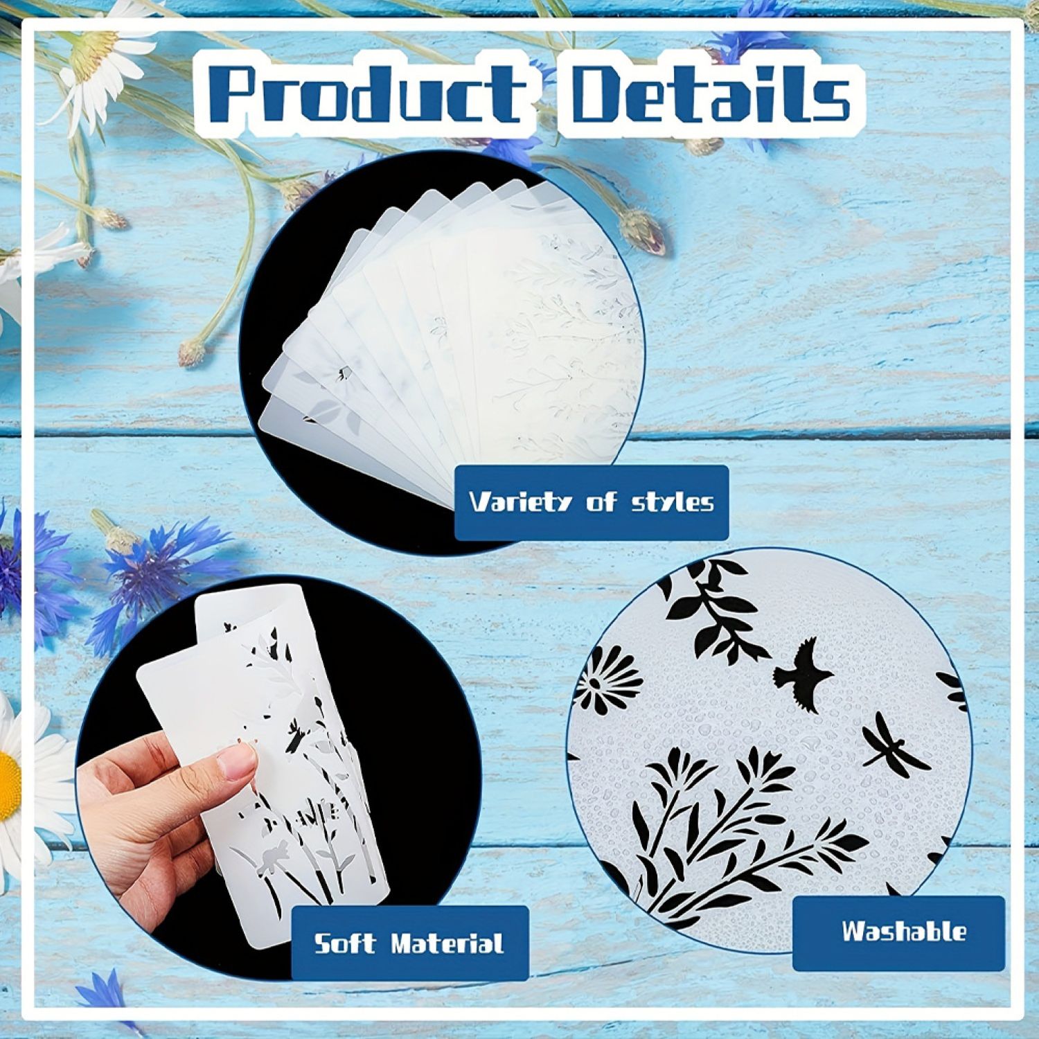 Buy Islamic Art Stencil Single Reusable Template with Arabic on Cliths