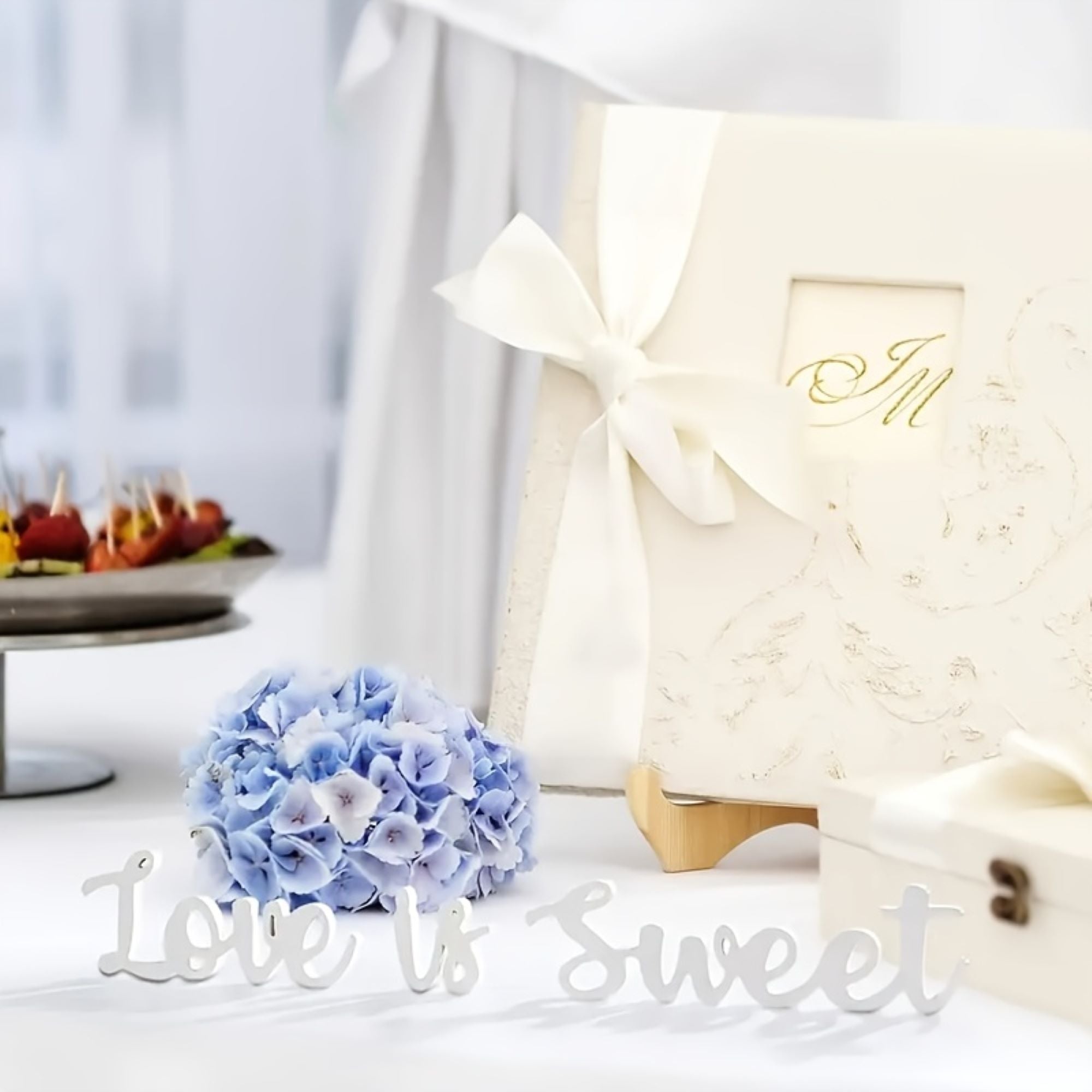 Buy Love Is Sweet PVC Foam Board Tabletop Sign White On Cliths
