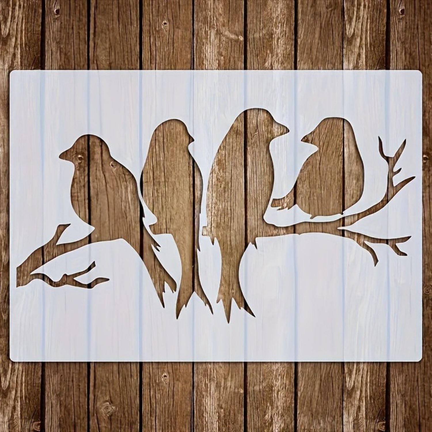 Buy Birds & Branch Stencil Reusable Modern Nature Template on Cliths