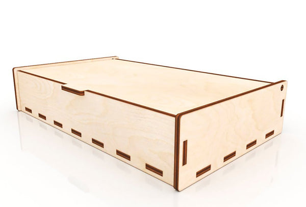 Buy AmericanElm Wooden Rectangle Unfinished Box, DIY Craft Wooden Boxes ...